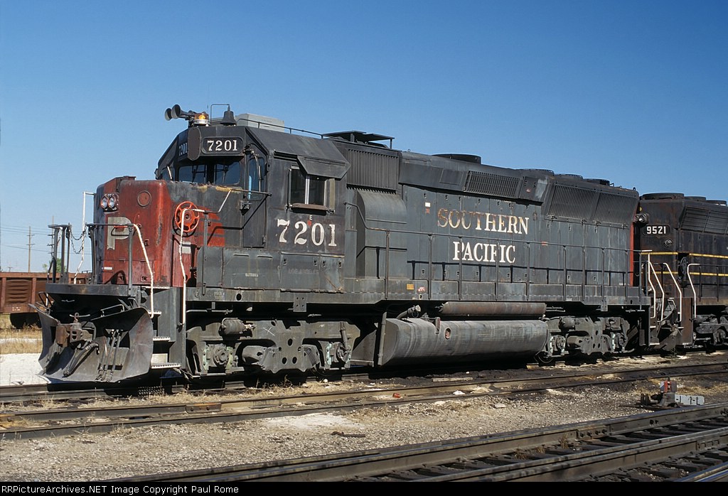 SP 7201, EMD GP40X, at BRC Clearing Yard